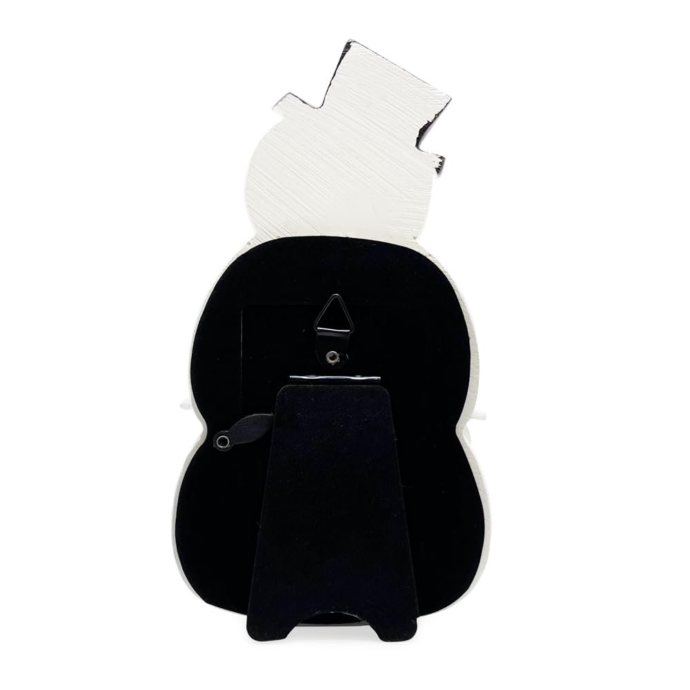 Isaac Jacobs 2x3 Holiday‑Inspired White Snowman Picture Frame, Vertica ...