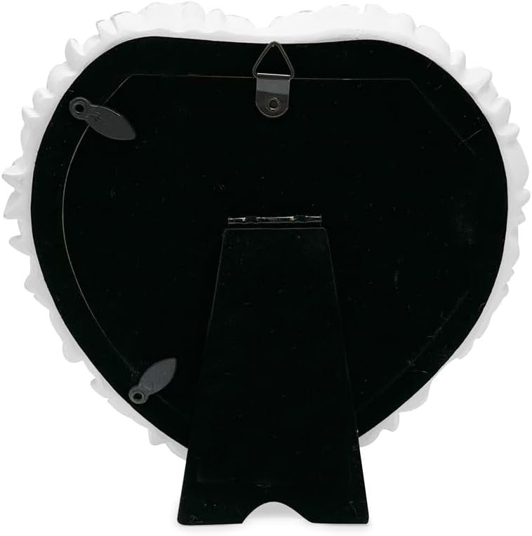 Isaac Jacobs 5x5 Heart Shaped Rose Border Resin Frame, Photo Tabletop ...