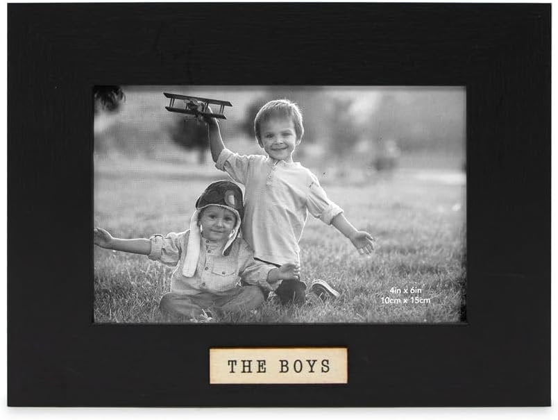 Isaac Jacobs Wood Sentiments "The Boys" Picture Frame, Keepsake Photo ...